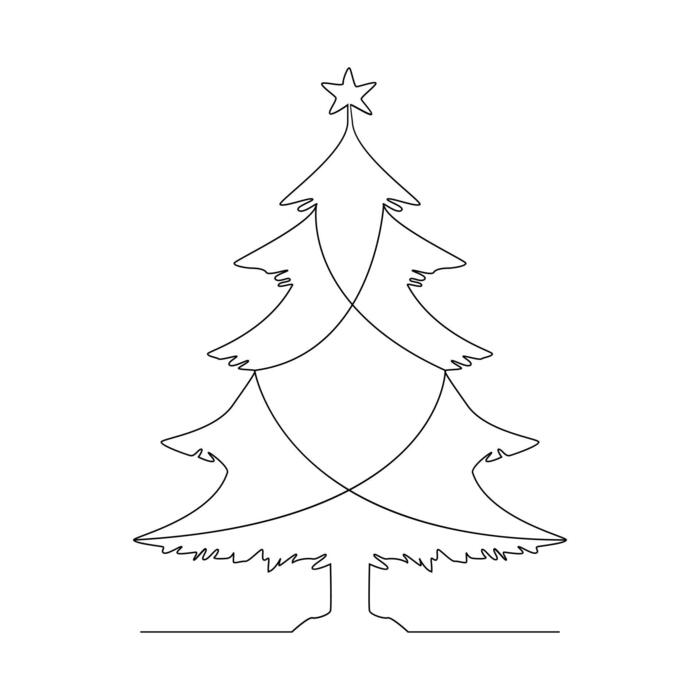 Christmas Tree Outline Vector Art, Icons, and Graphics for Free Download