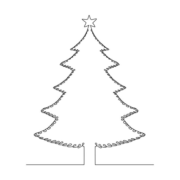 Christmas Tree Outline Vector Art, Icons, and Graphics for Free Download