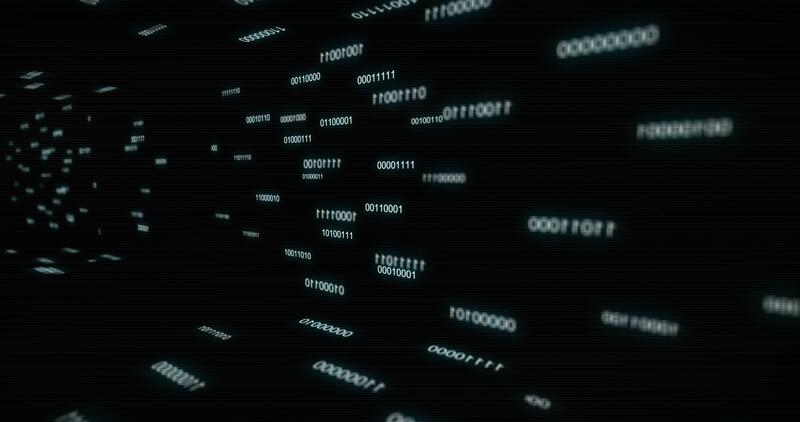 Words of binary code running on a wall 36600316 Stock Video at Vecteezy