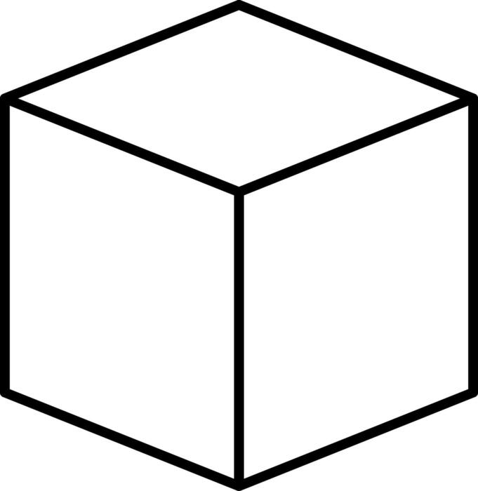 Cube Outline Vector Art, Icons, and Graphics for Free Download