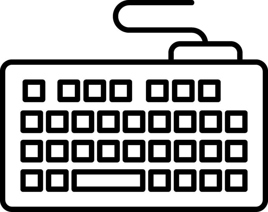 Keyboard Outline Vector Art Icons And Graphics For Free Download