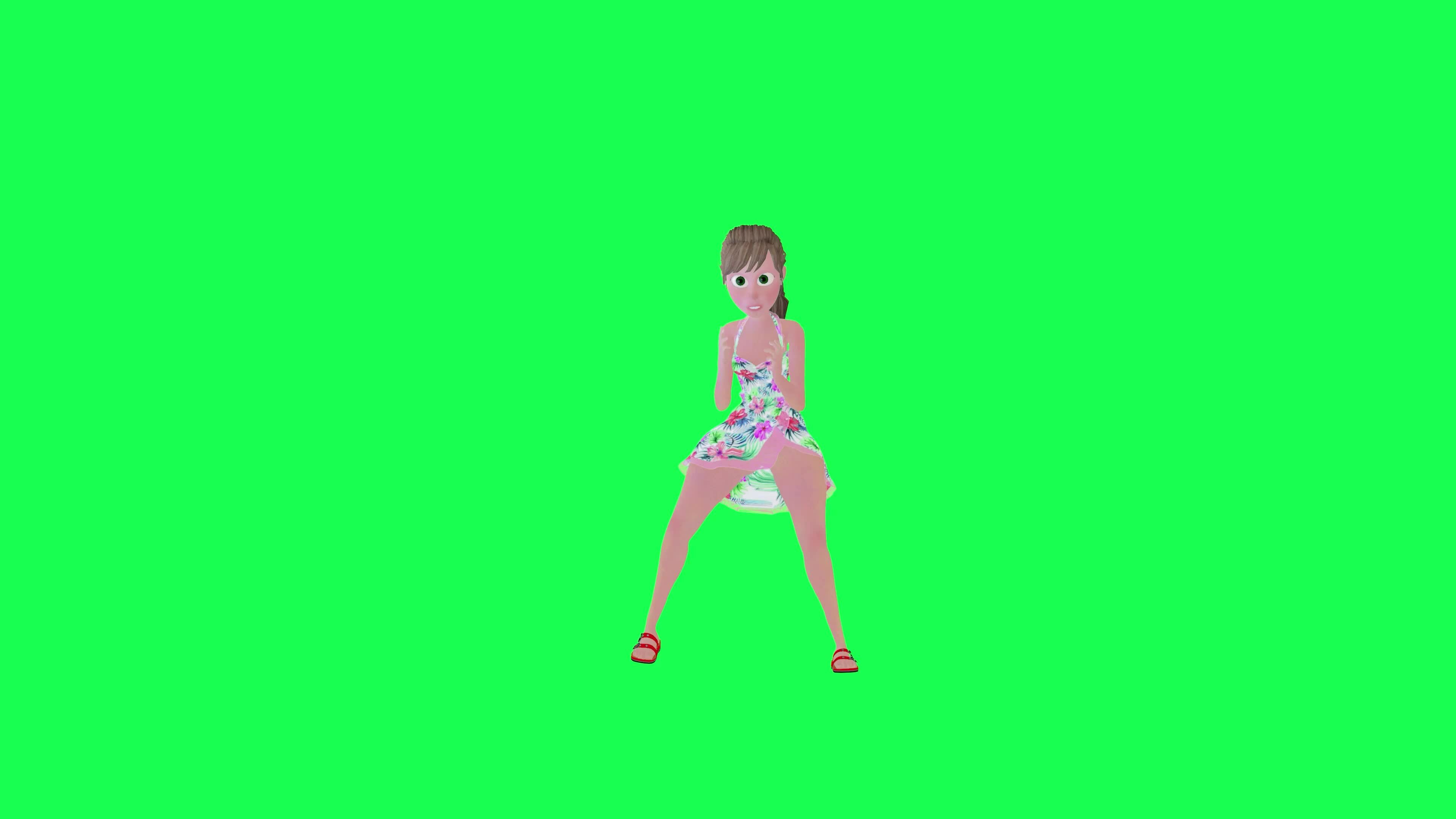 Animé Chaud Fille Dansant Twerk De Face Angle Isolé Vert écran 36625443 Vidéo De Stock Sur Vecteezy