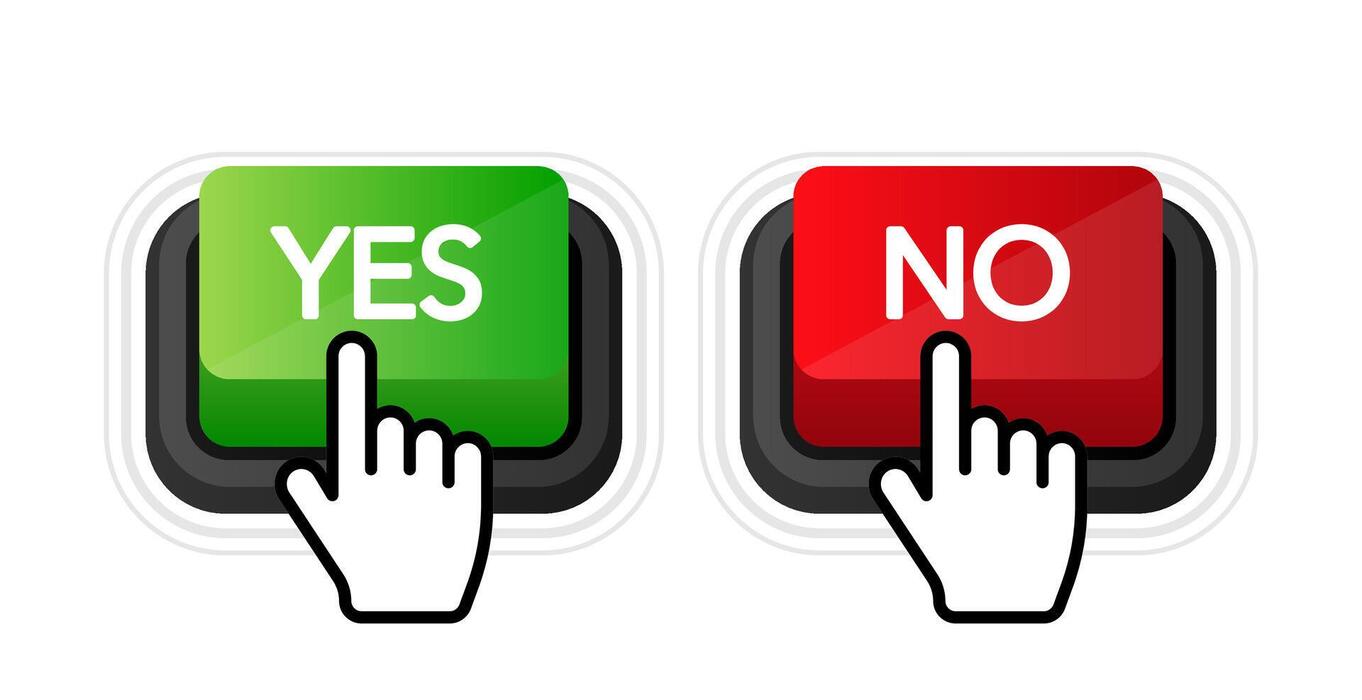 Yes No Button Vector Art, Icons, and Graphics for Free Download