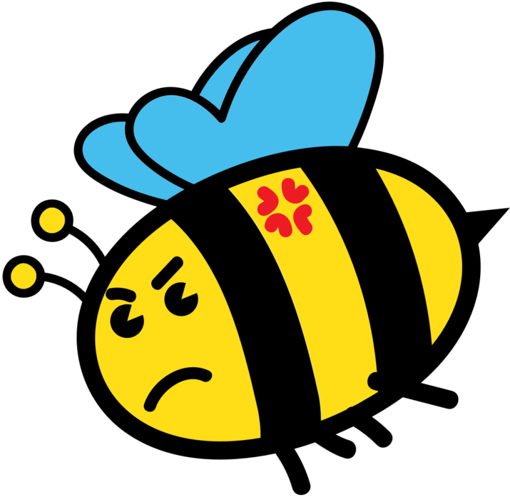 Sad Bee Vector Art, Icons, and Graphics for Free Download