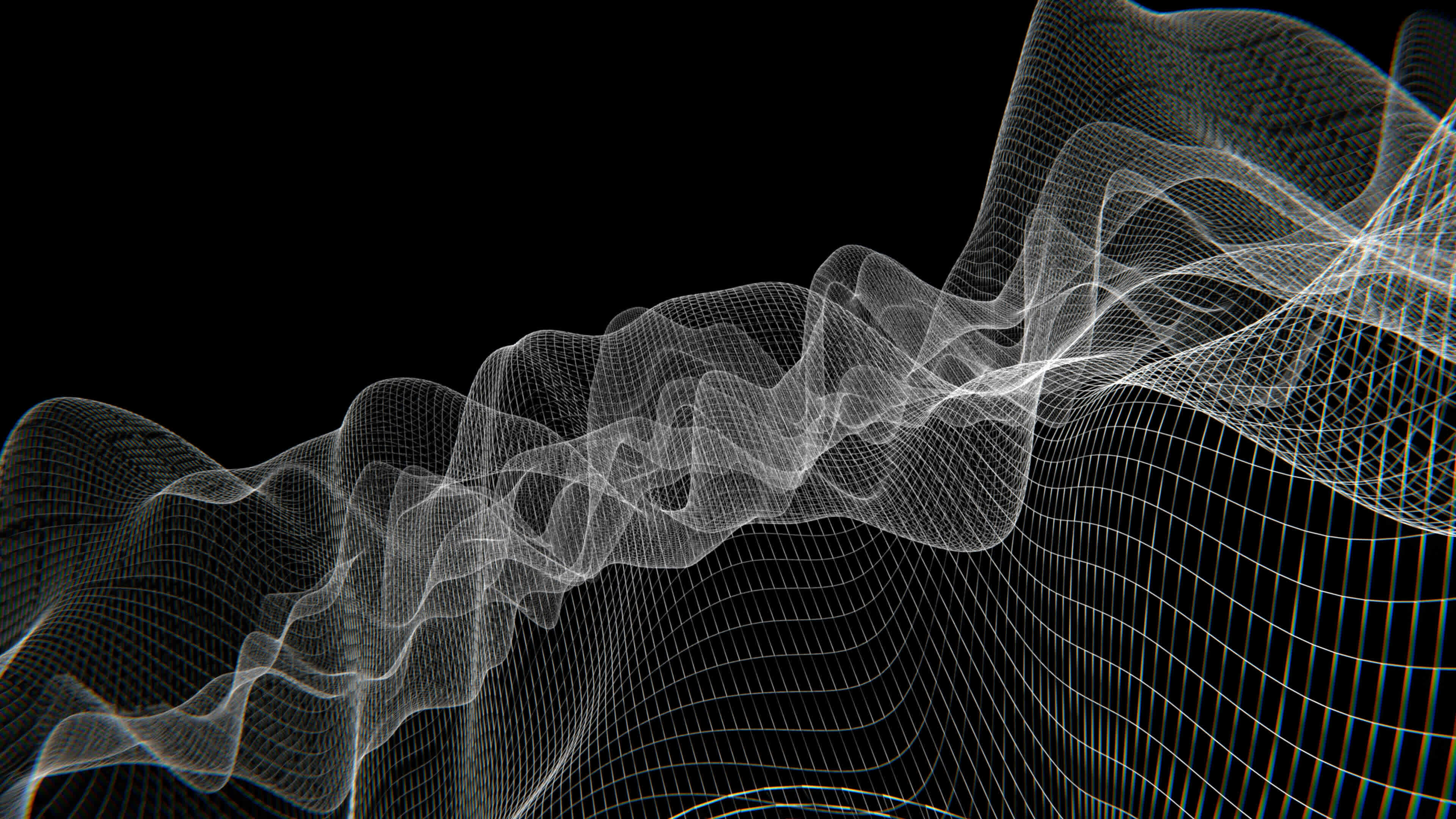 3d Abstract Mesh Wireframe Wave Seamless Loop Background 36707579