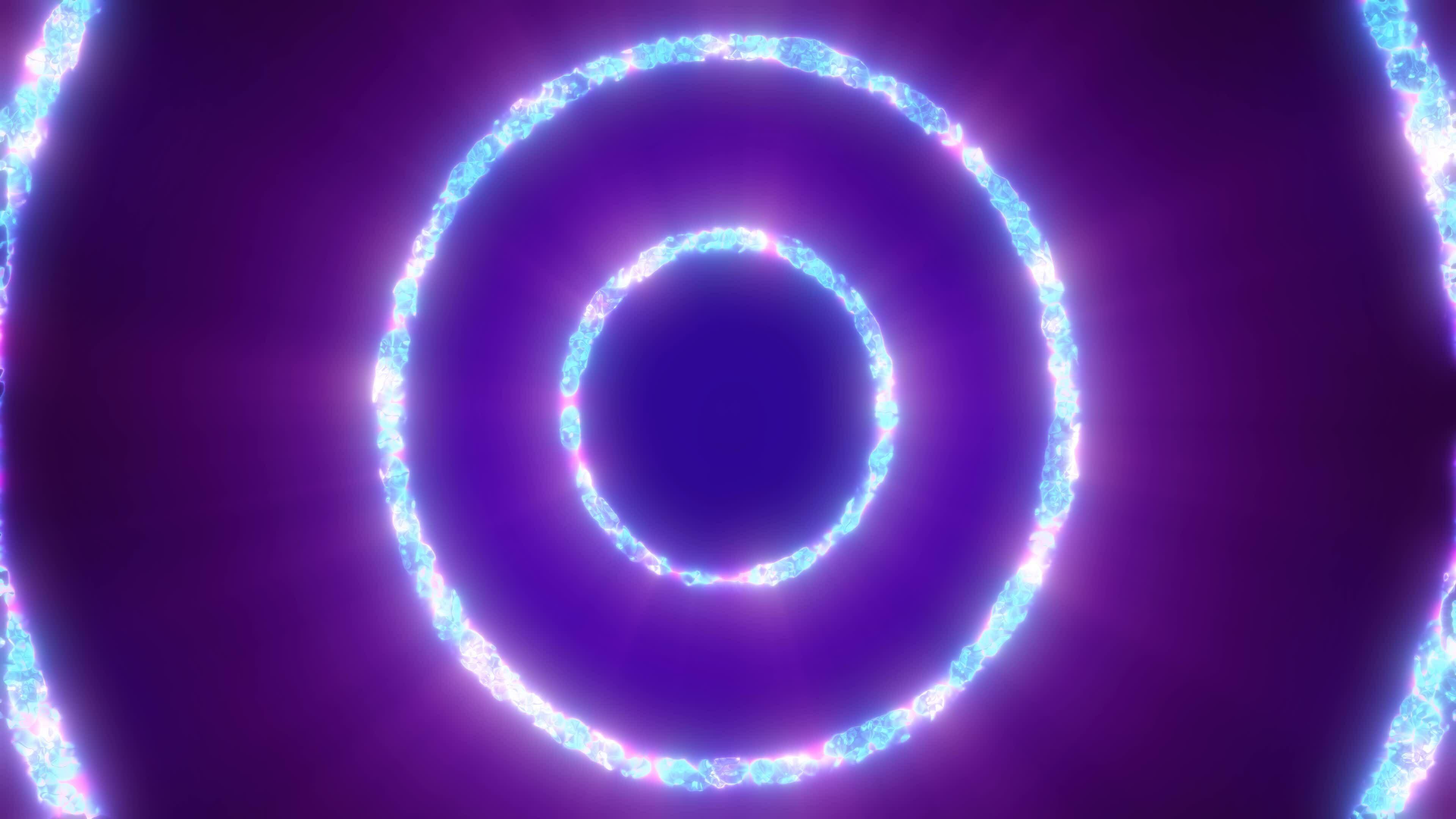 Abstract background looped circles a tunnel of flying purple rings of ... Abstract background looped circles a tunnel of flying purple rings of ...