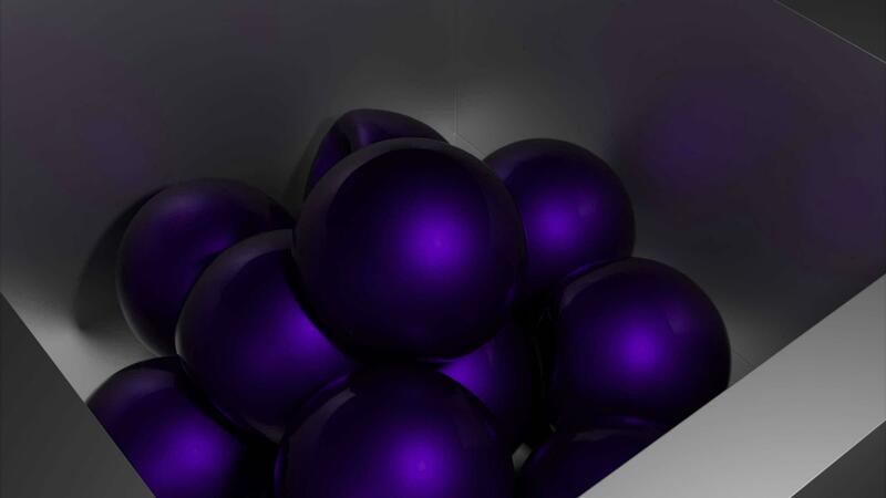 Colored 3d balls fall into box. Design. 3D balls with rubber structure ...