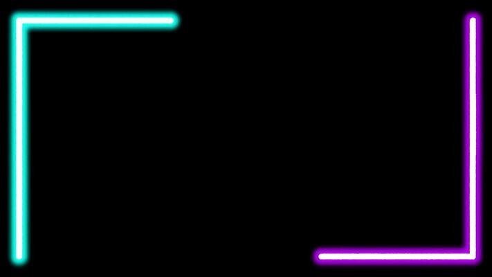 Neon Animated Frame Stock Video Footage for Free Download