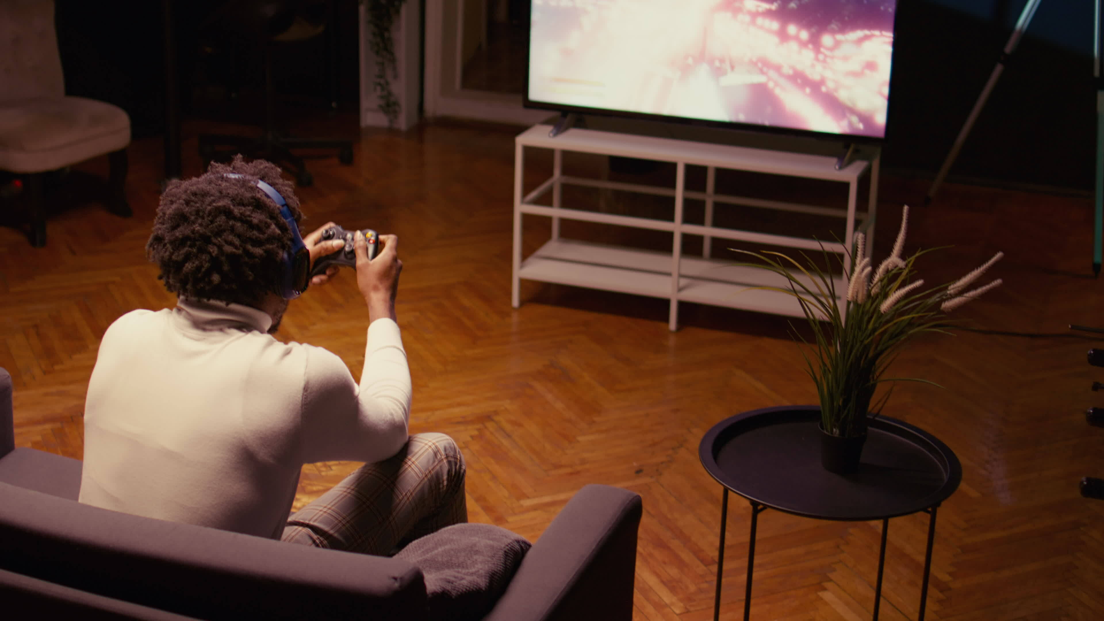 Frustrated Gamer Raging After Getting Game Over Screen Playing On