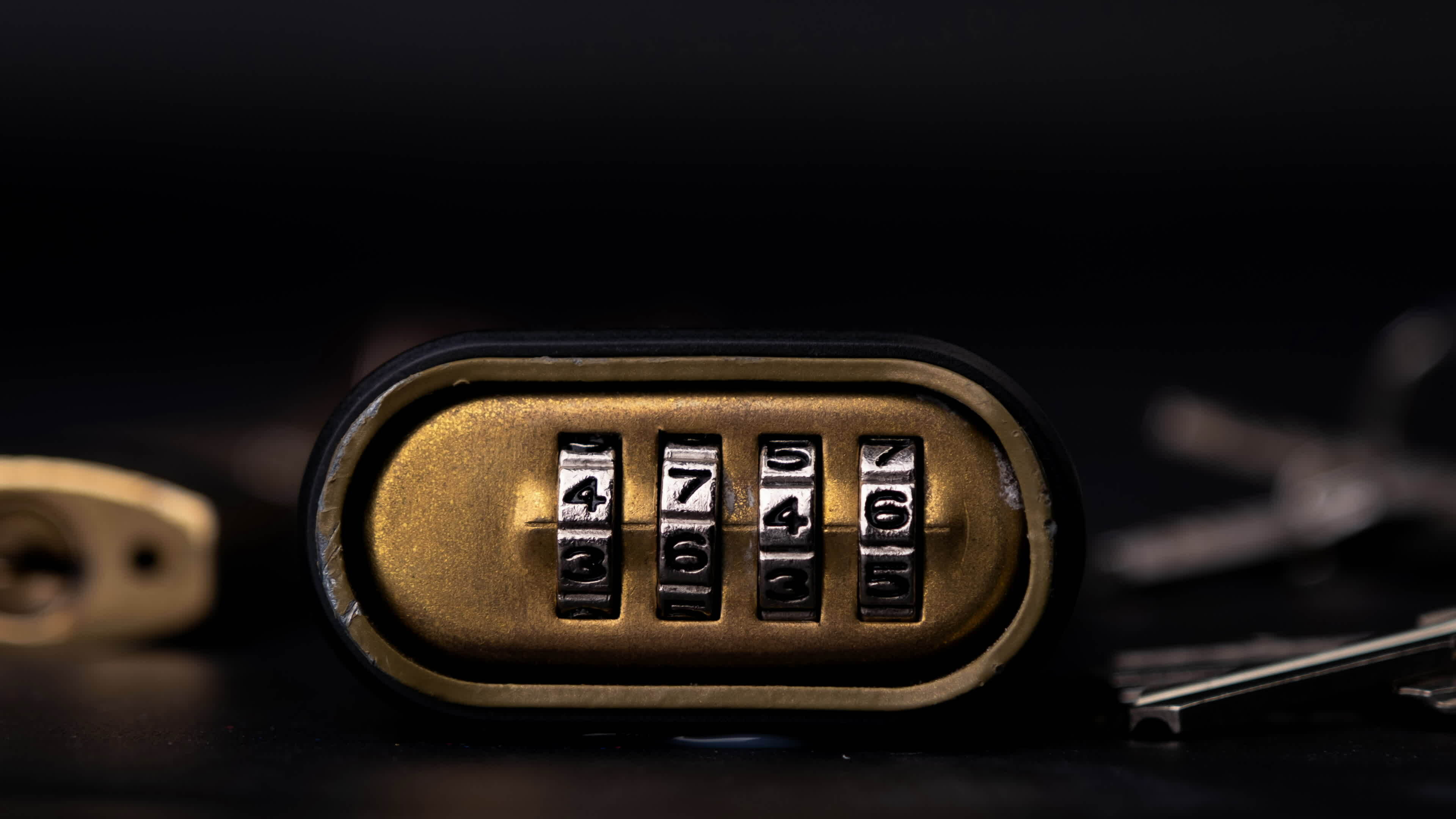 Stop motion of metal combination code lock with number rolling looping ...