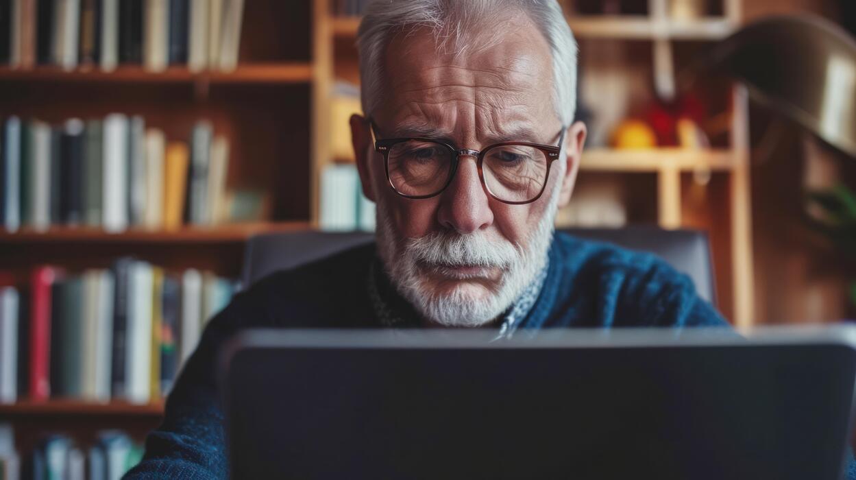 Old Man Computer Stock Photos, Images and Backgrounds for Free Download