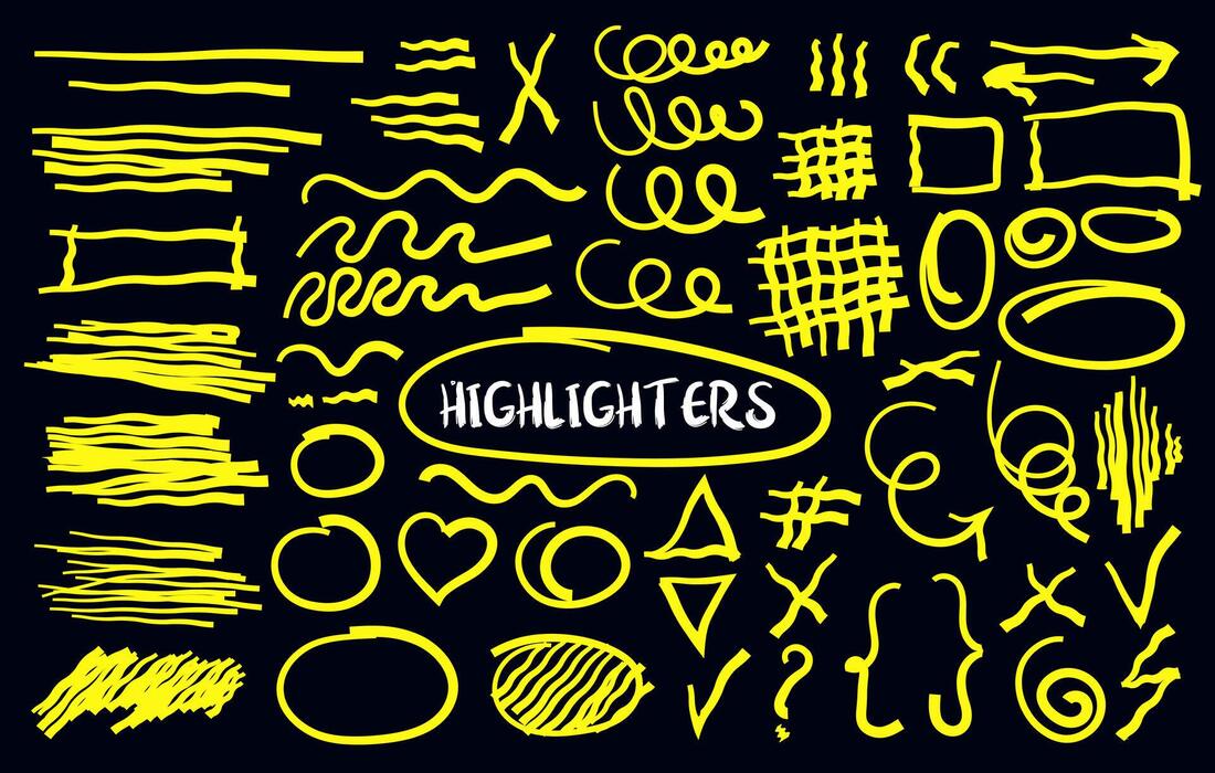 Hand Drawn Highlight Vector Art, Icons, and Graphics for Free Download