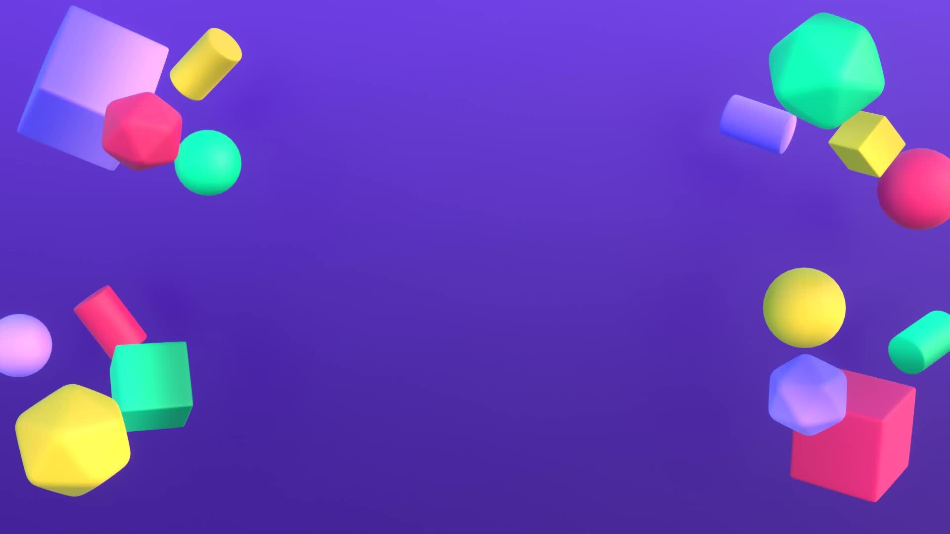 Abstract 3d geometric shapes loop animation. Modern background ...