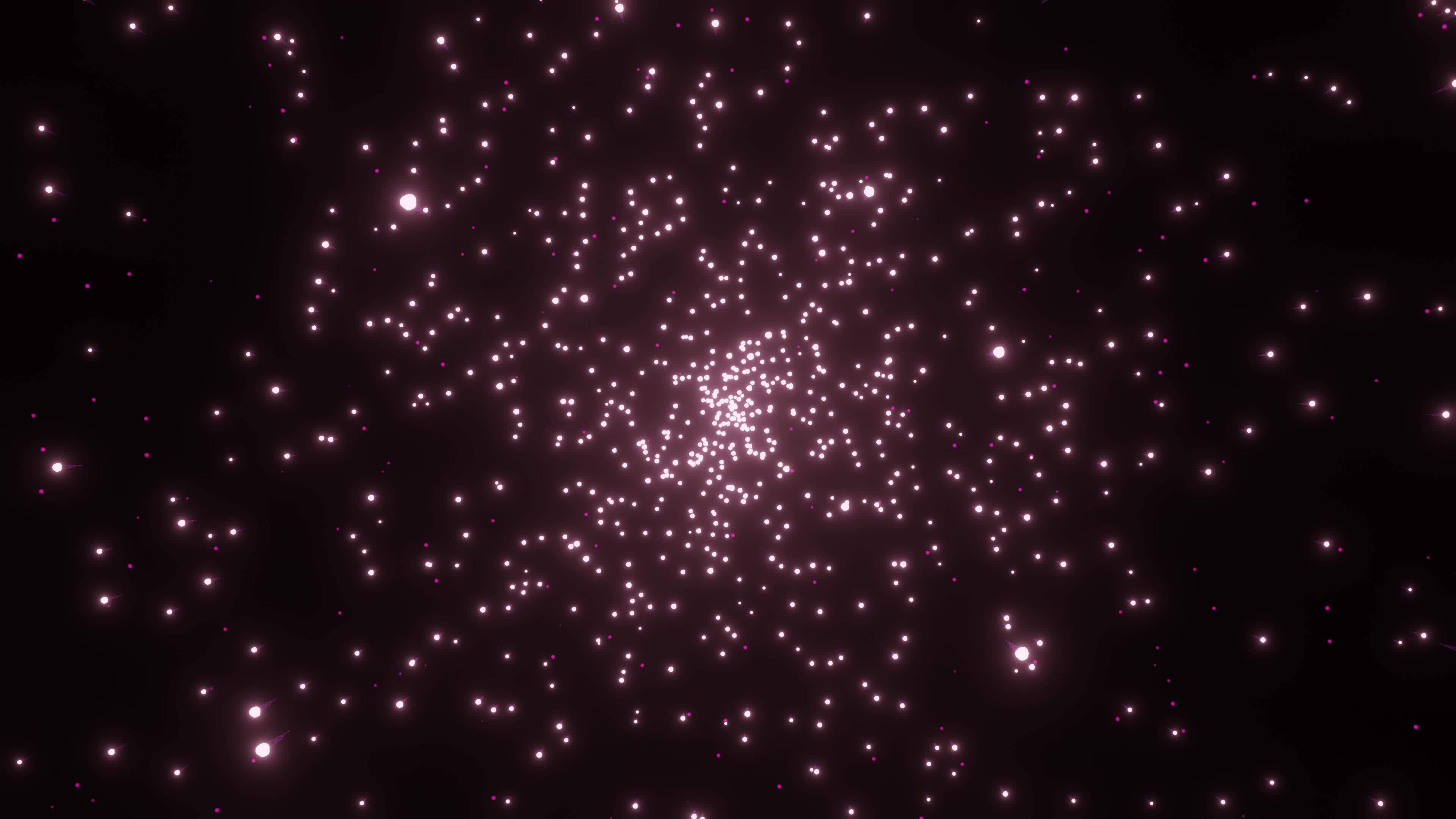 particule effets ou espace Voyage. abstrait étoile lumières en mouvement zoomé dans sur noir ...