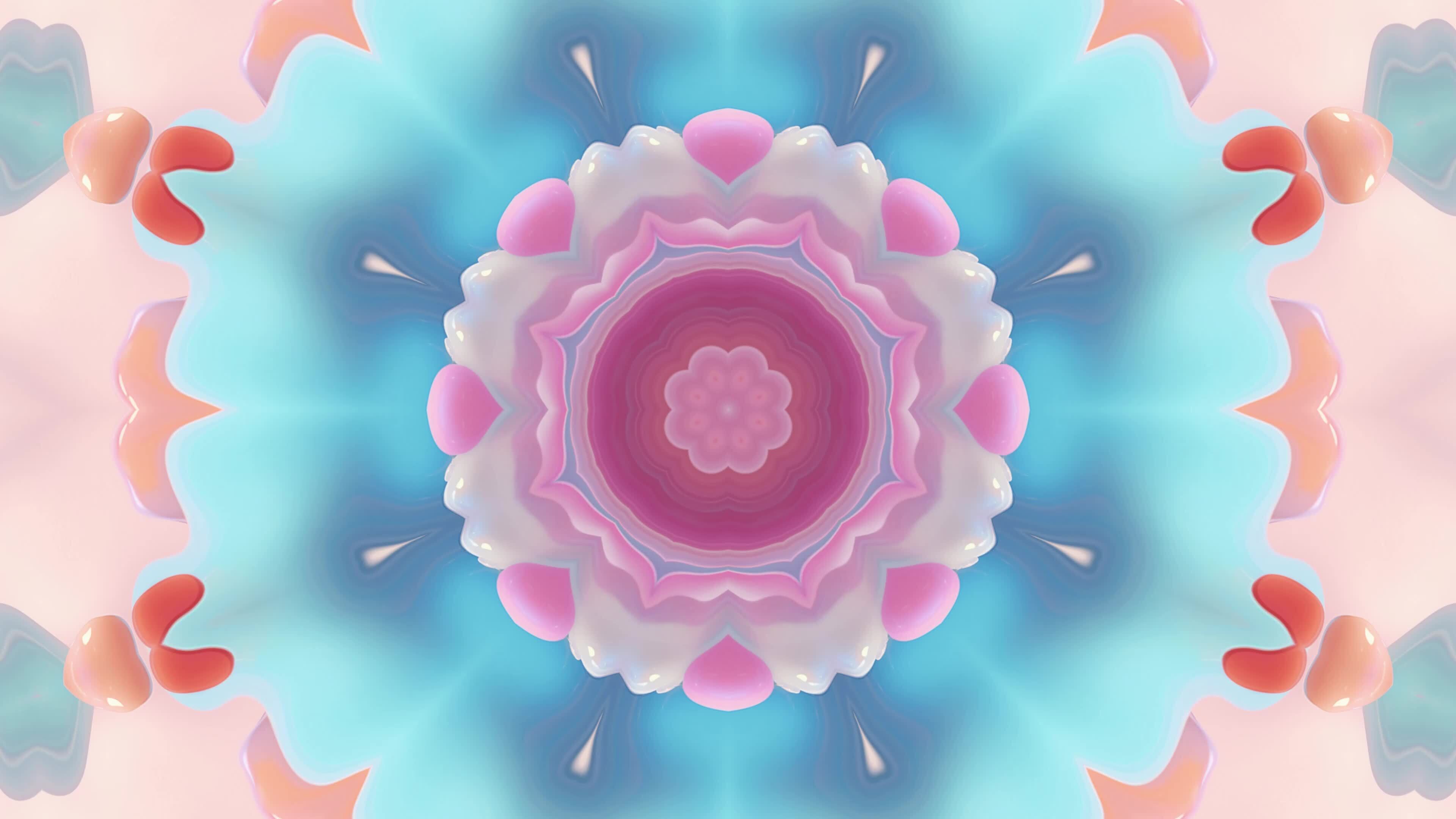 Abstract Color Background With Symmetrical Repeating Patterns Seamless