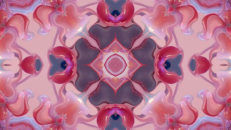 Abstract Color Background With Symmetrical Repeating Patterns Seamless Looping Animation