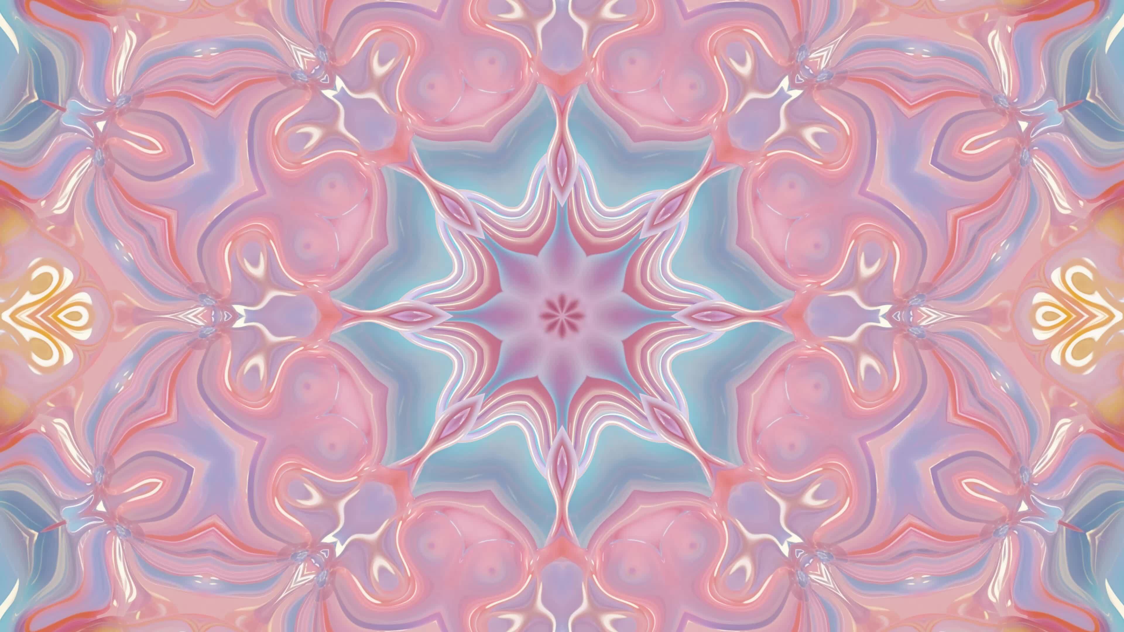 Abstract Color Background With Symmetrical Repeating Patterns Seamless