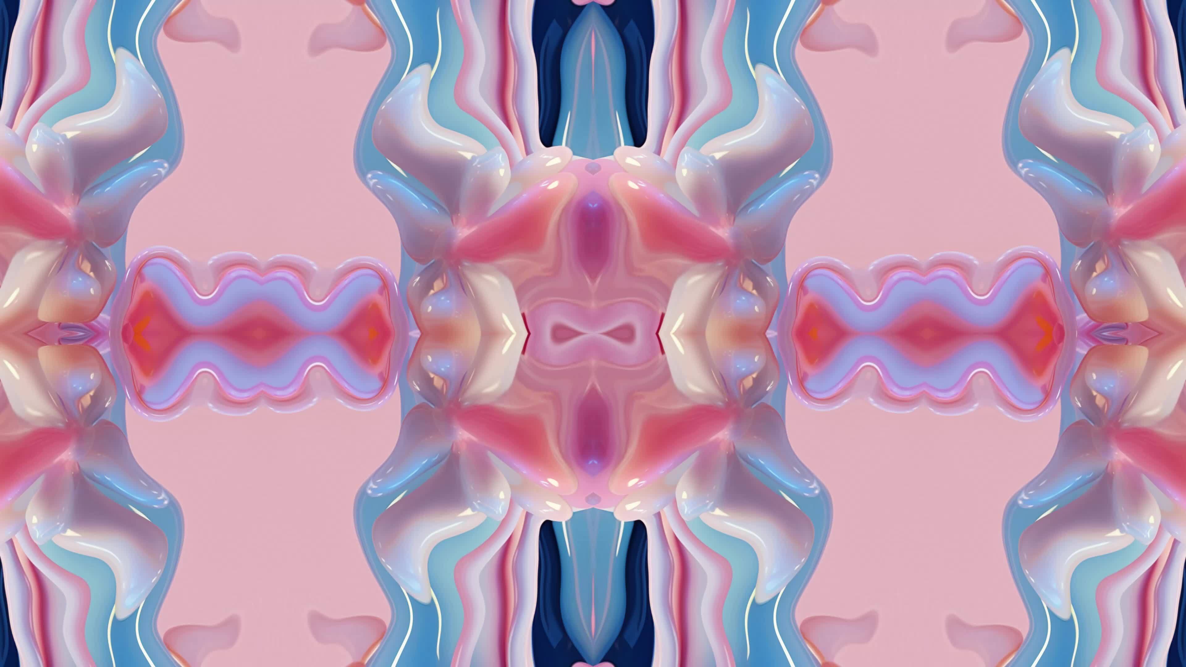 Abstract Color Background With Symmetrical Repeating Patterns Seamless