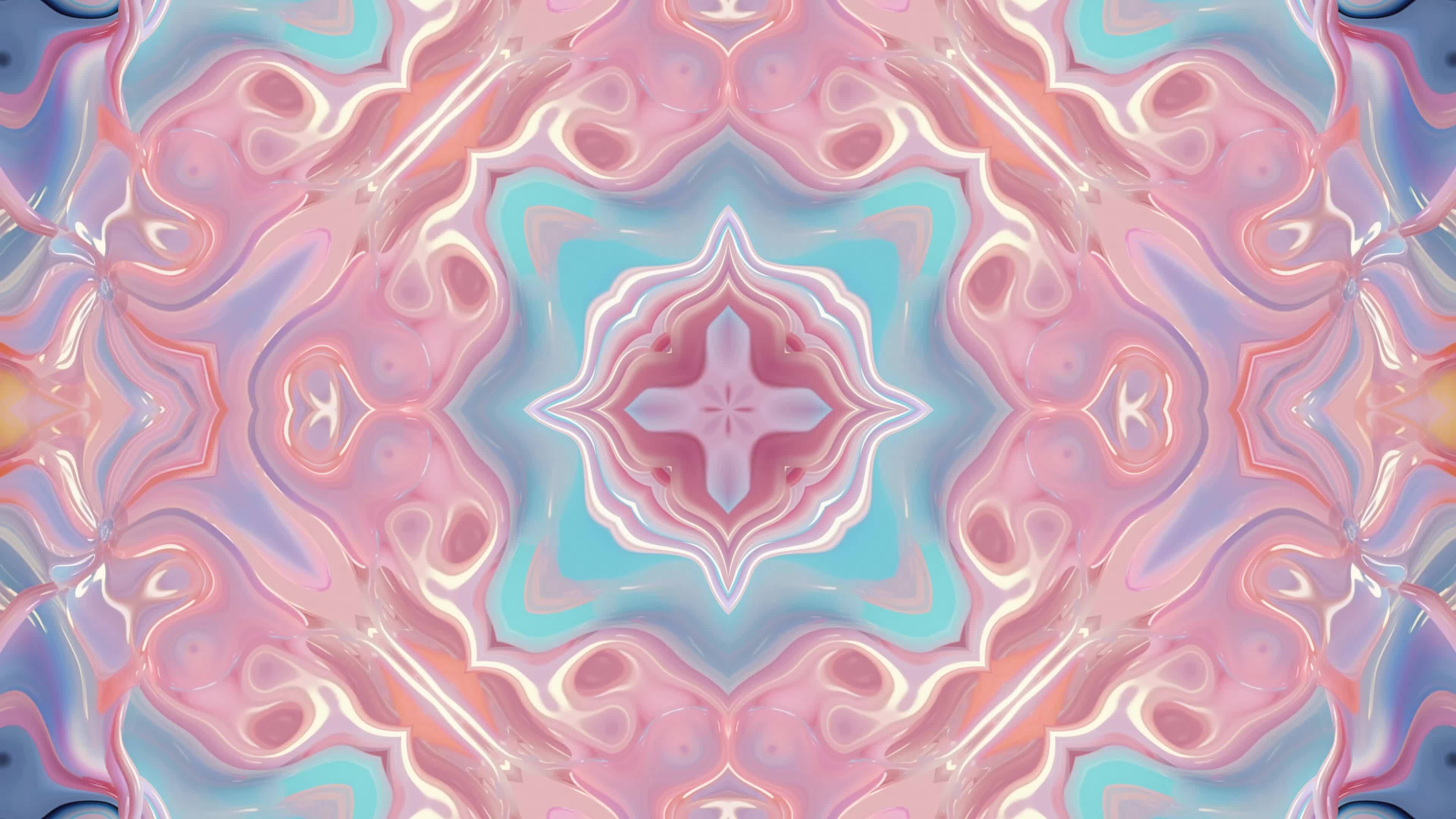 Abstract Color Background With Symmetrical Repeating Patterns Seamless