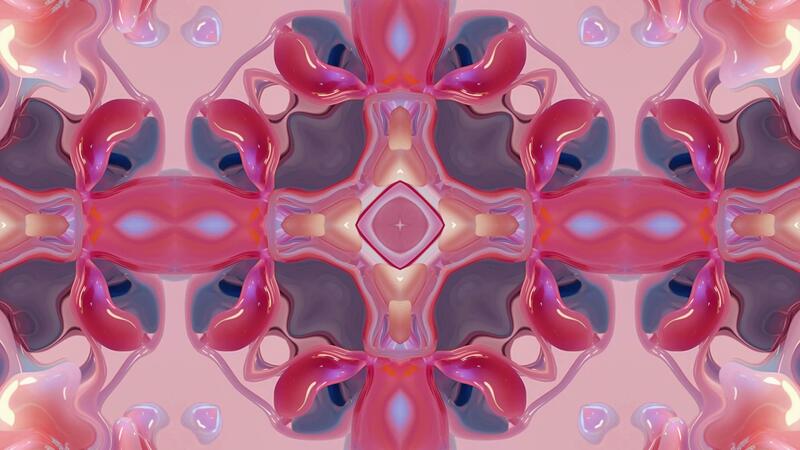 Abstract Color Background With Symmetrical Repeating Patterns Seamless Looping Animation