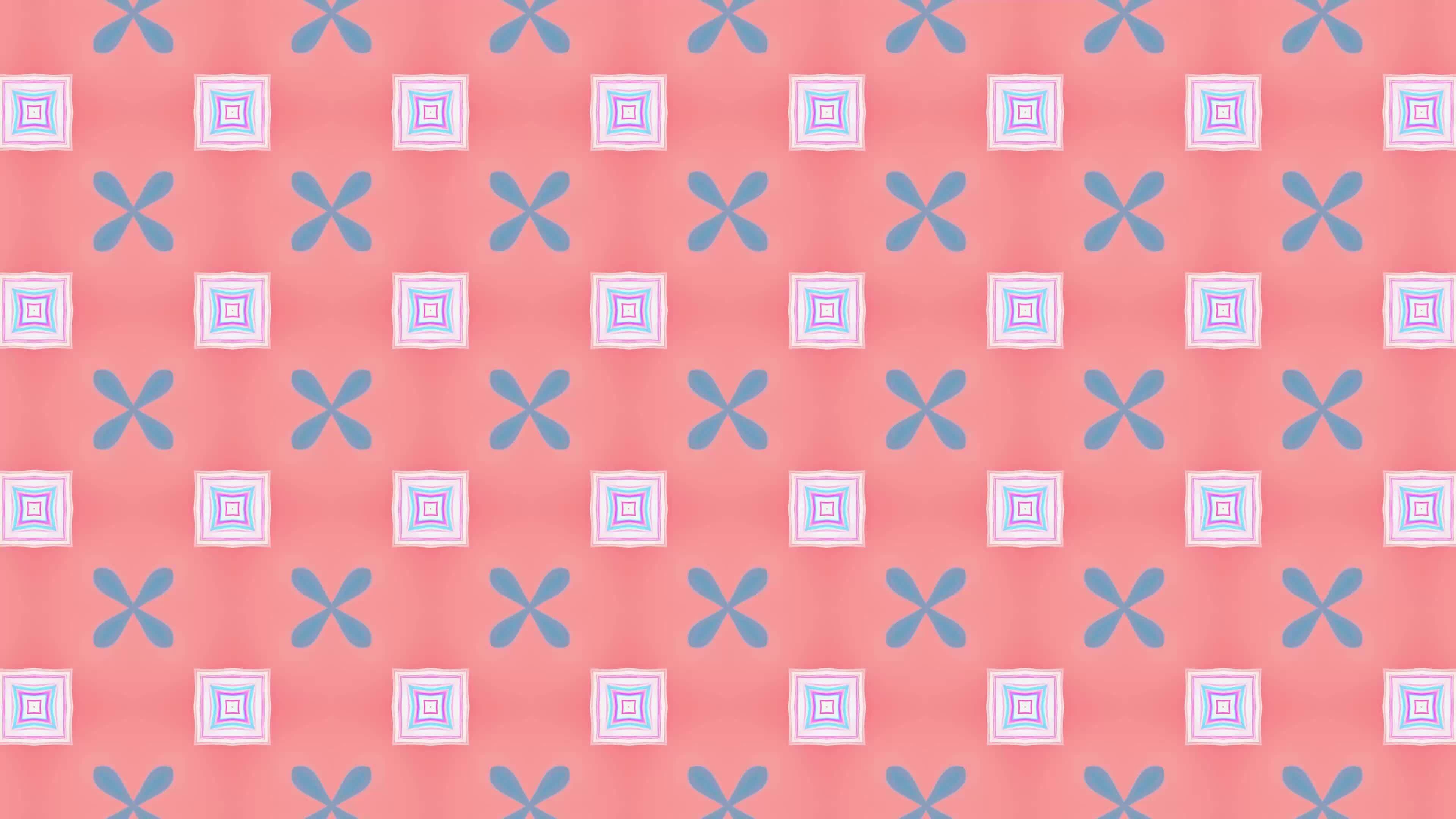 Abstract Color Background With Symmetrical Repeating Patterns Seamless Looping Animation