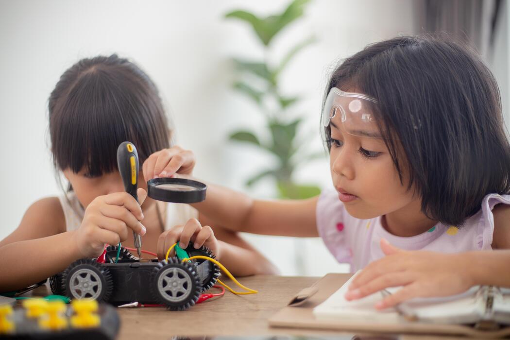 Kids Build Robot Stock Photos, Images and Backgrounds for Free Download