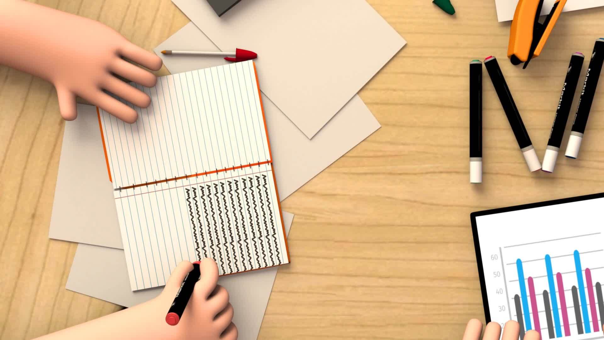 Writing Infographics Stock Video Footage for Free Download