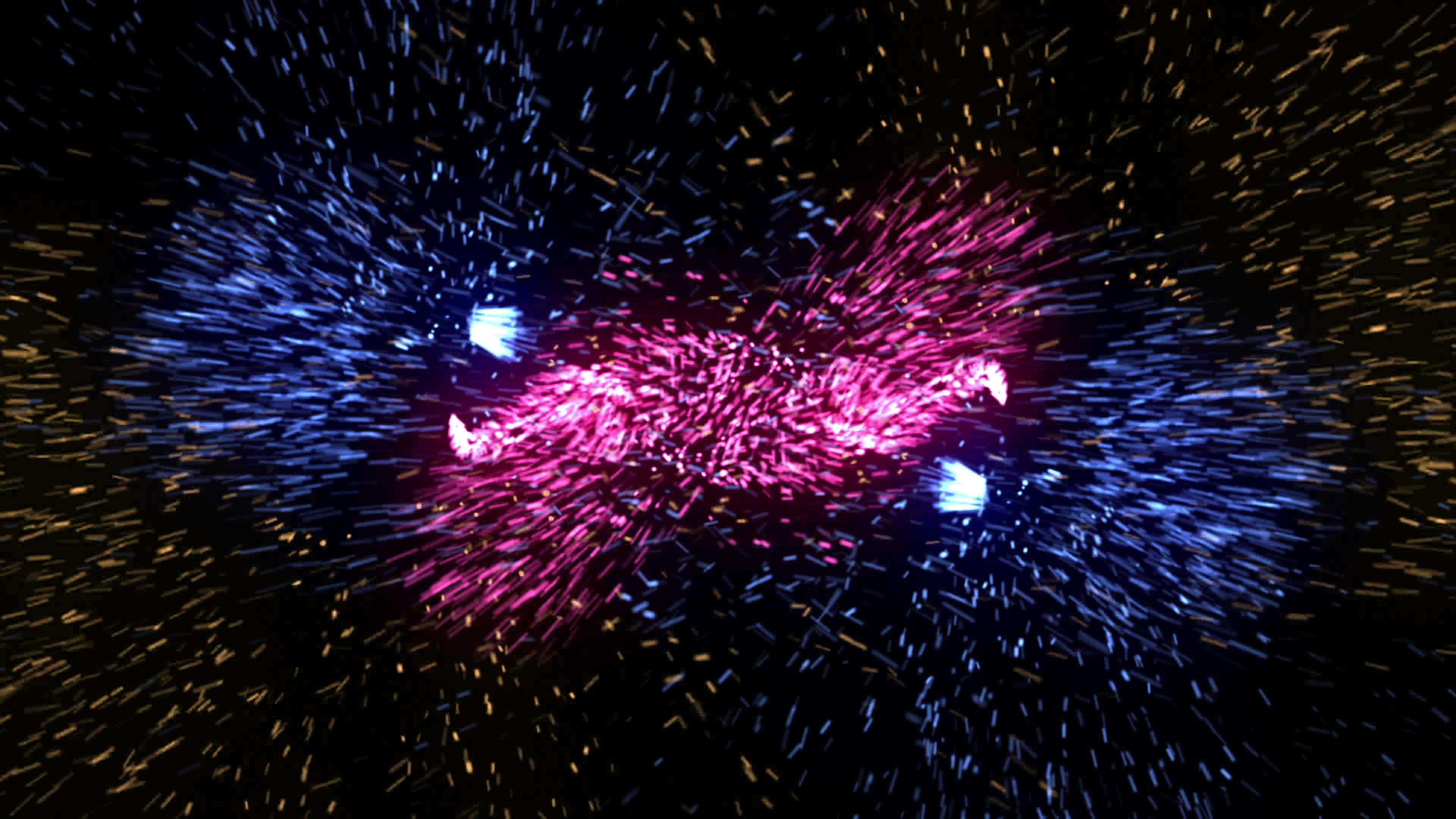 Spark Particle Explosion Burst Effect Abstract Blast Effect Animation On Black Background