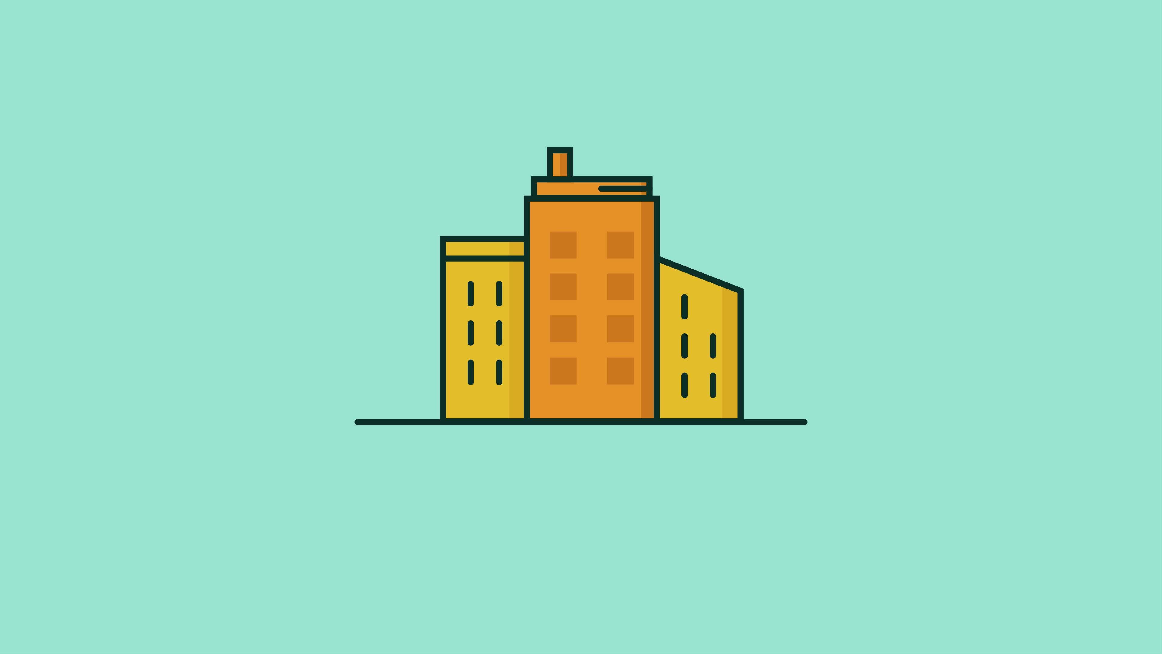 office building animated flat cartoon, company building footage design ... office building animated flat cartoon, company building footage design ...