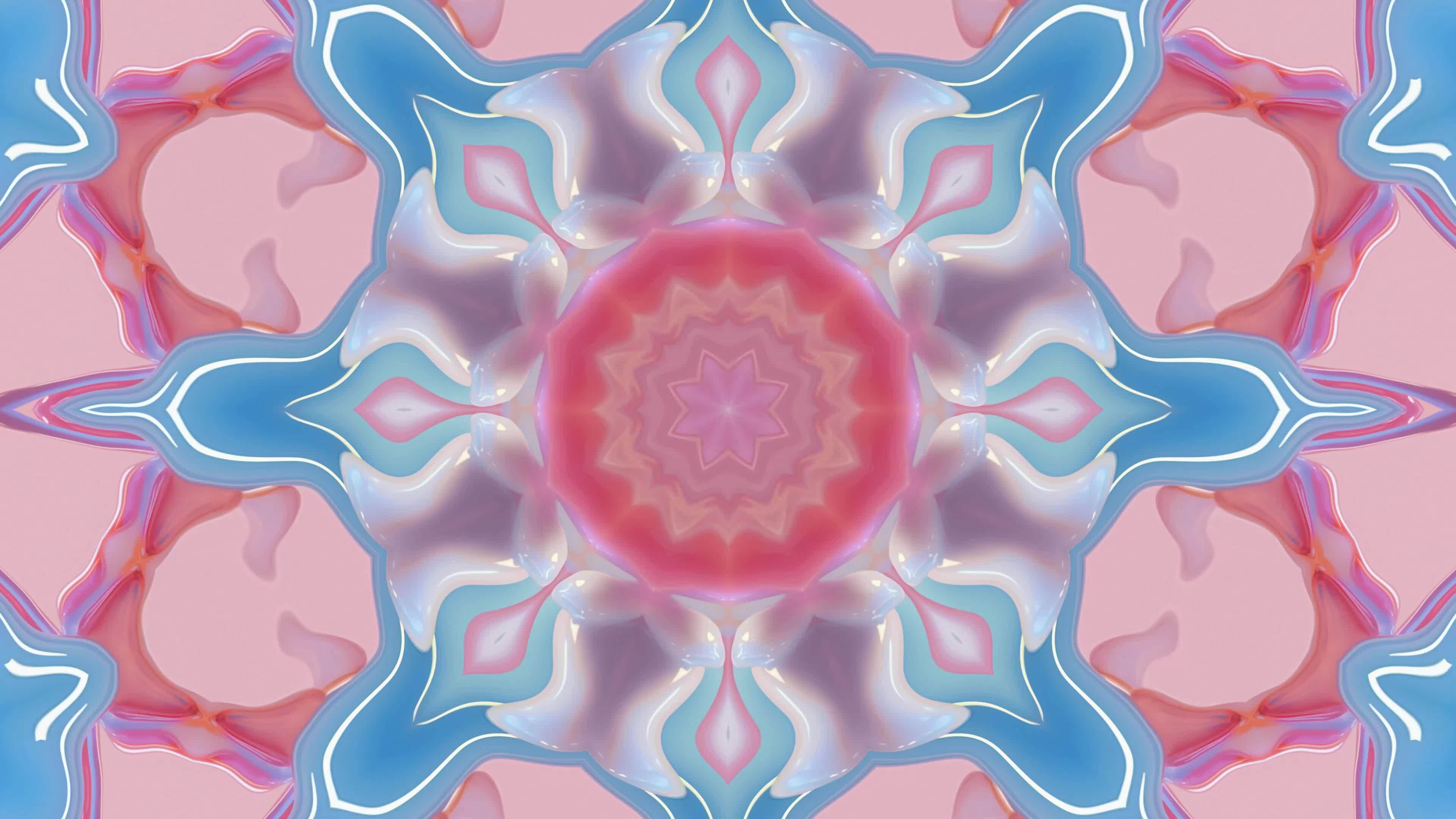 Abstract Color Background With Symmetrical Repeating Patterns Seamless