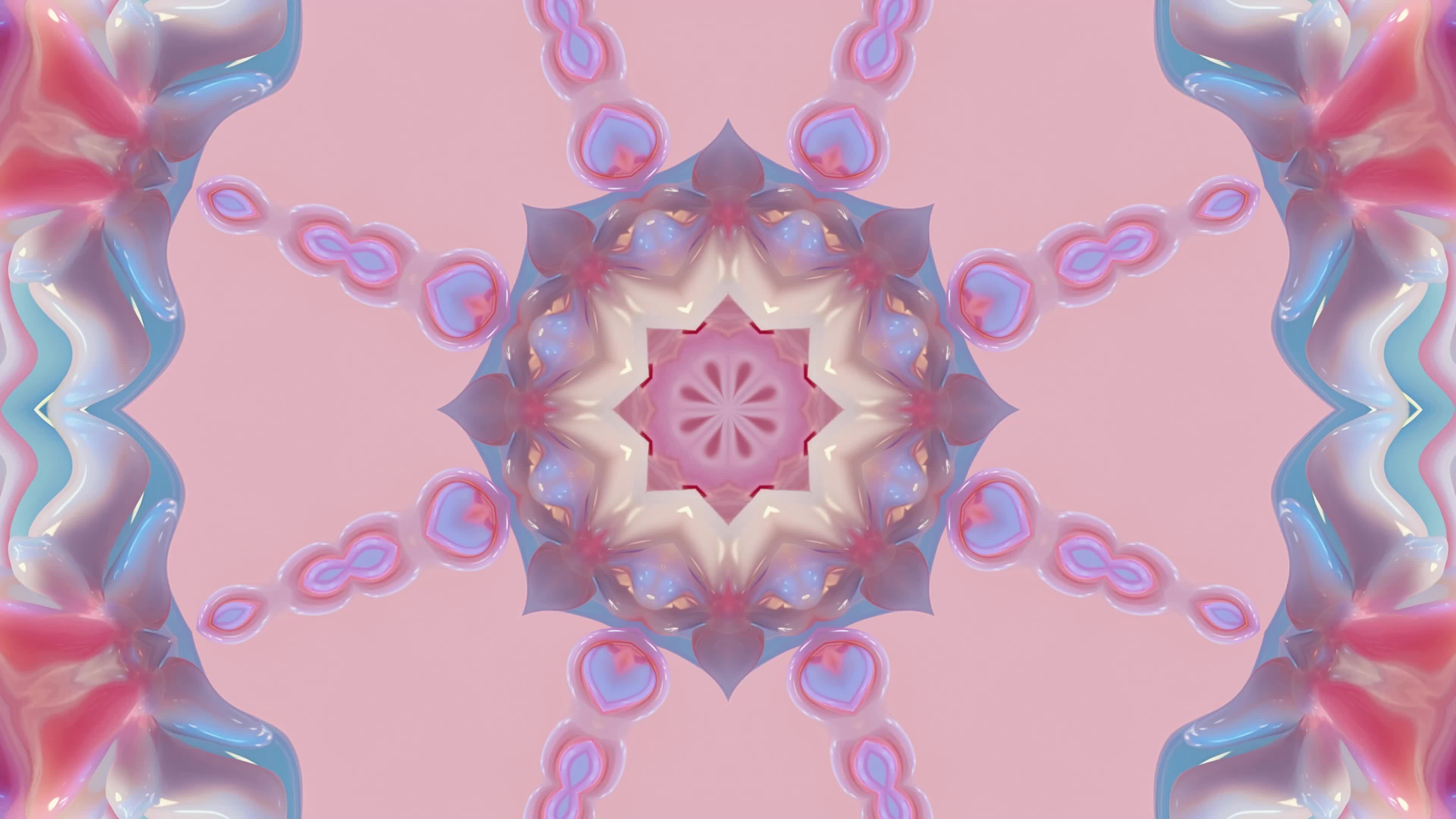 Abstract Color Background With Symmetrical Repeating Patterns Seamless