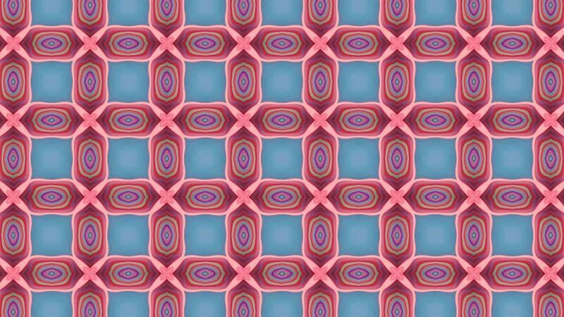 Abstract Color Background With Symmetrical Repeating Patterns Seamless Looping Animation