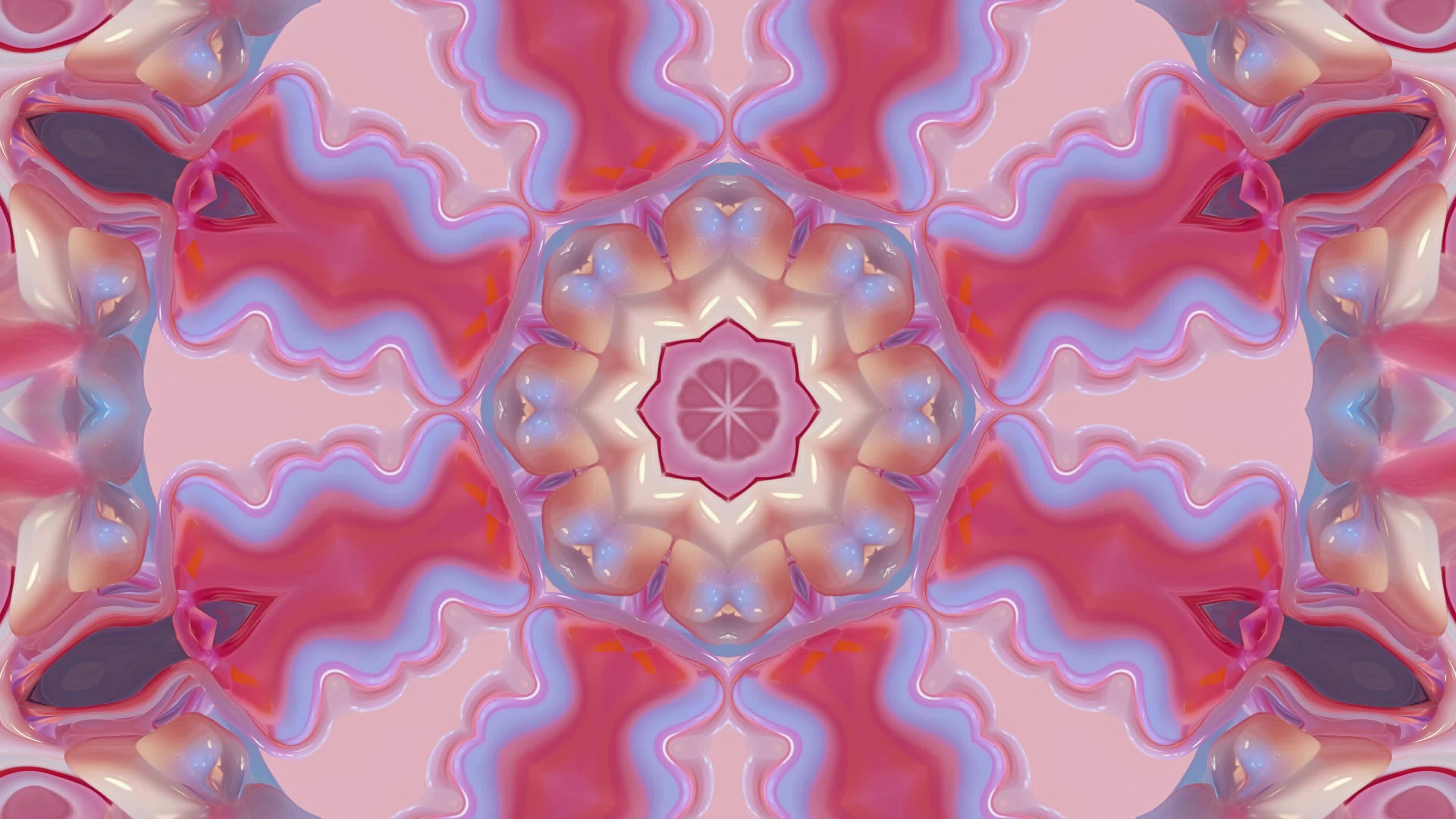 Abstract Color Background With Symmetrical Repeating Patterns Seamless