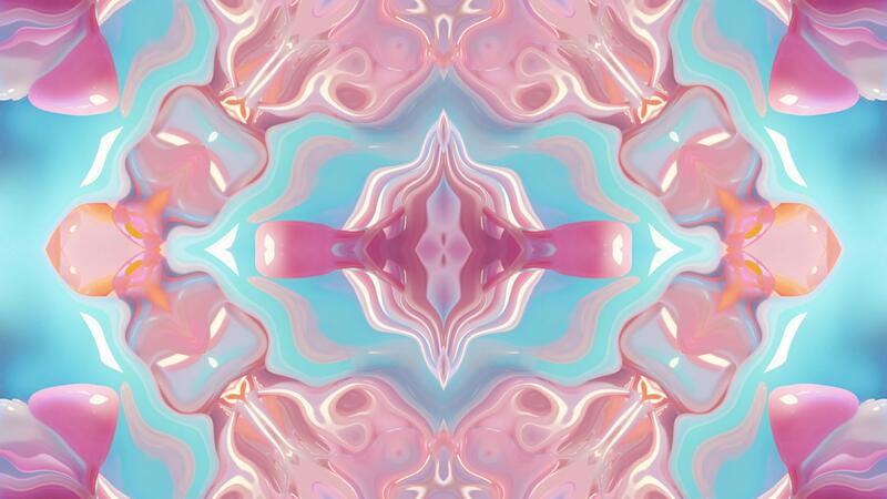 Abstract Color Background With Symmetrical Repeating Patterns Seamless Looping Animation