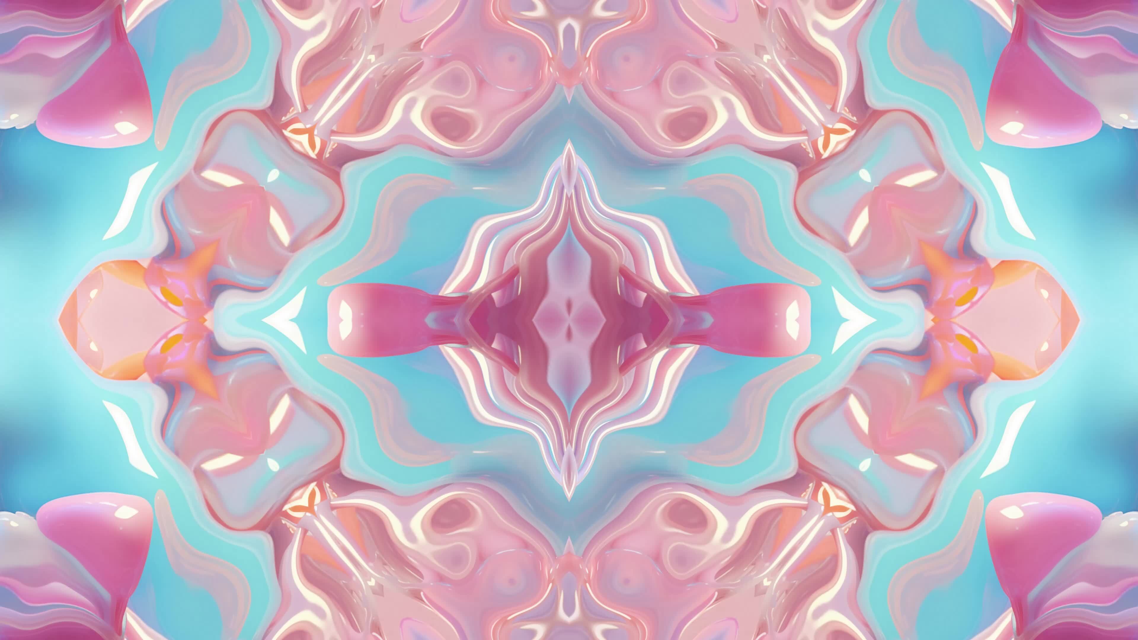 Abstract Color Background With Symmetrical Repeating Patterns Seamless