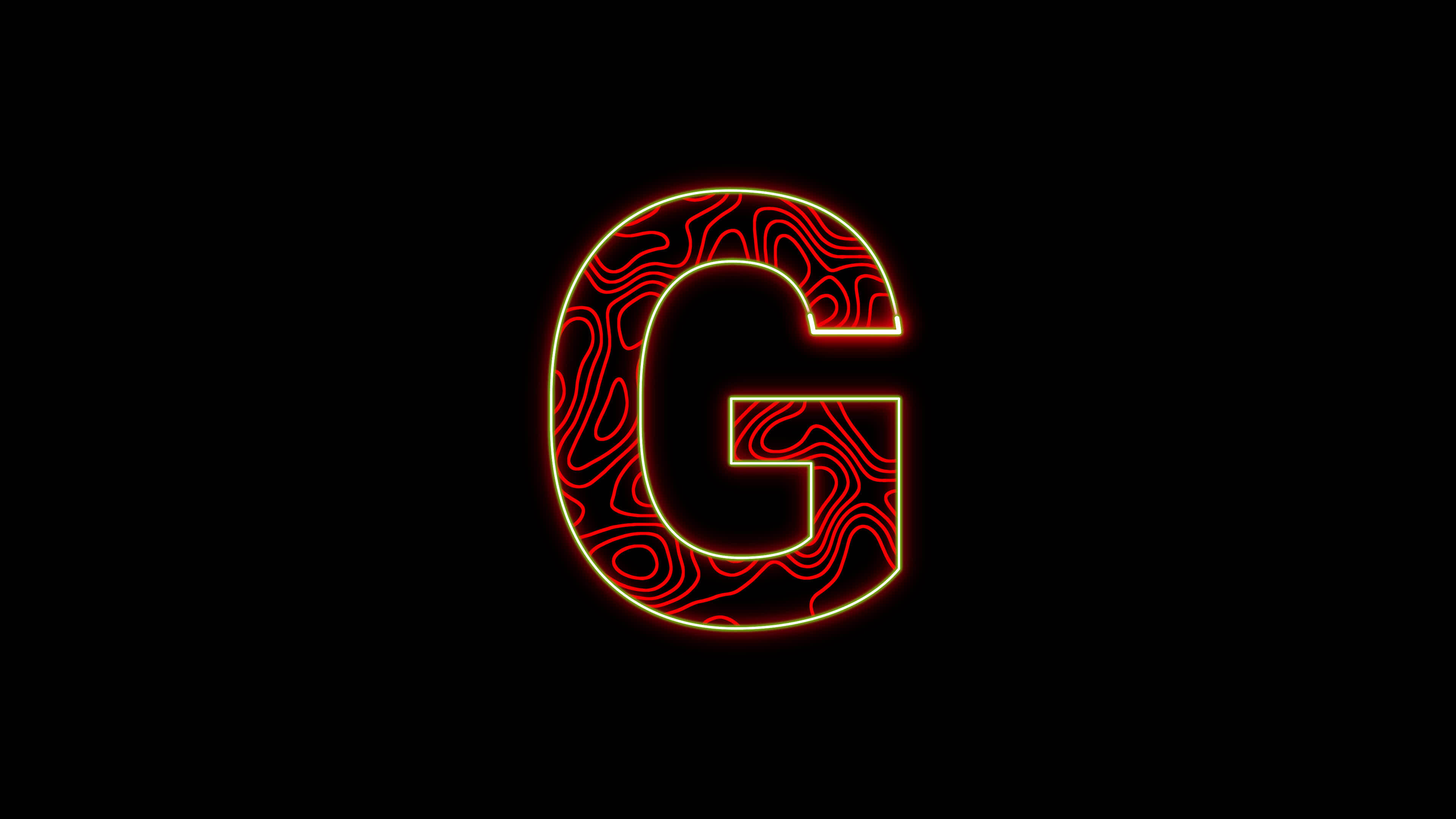 Letter G animation with topographic motion on a black background 37393844 Stock Video at Vecteezy
