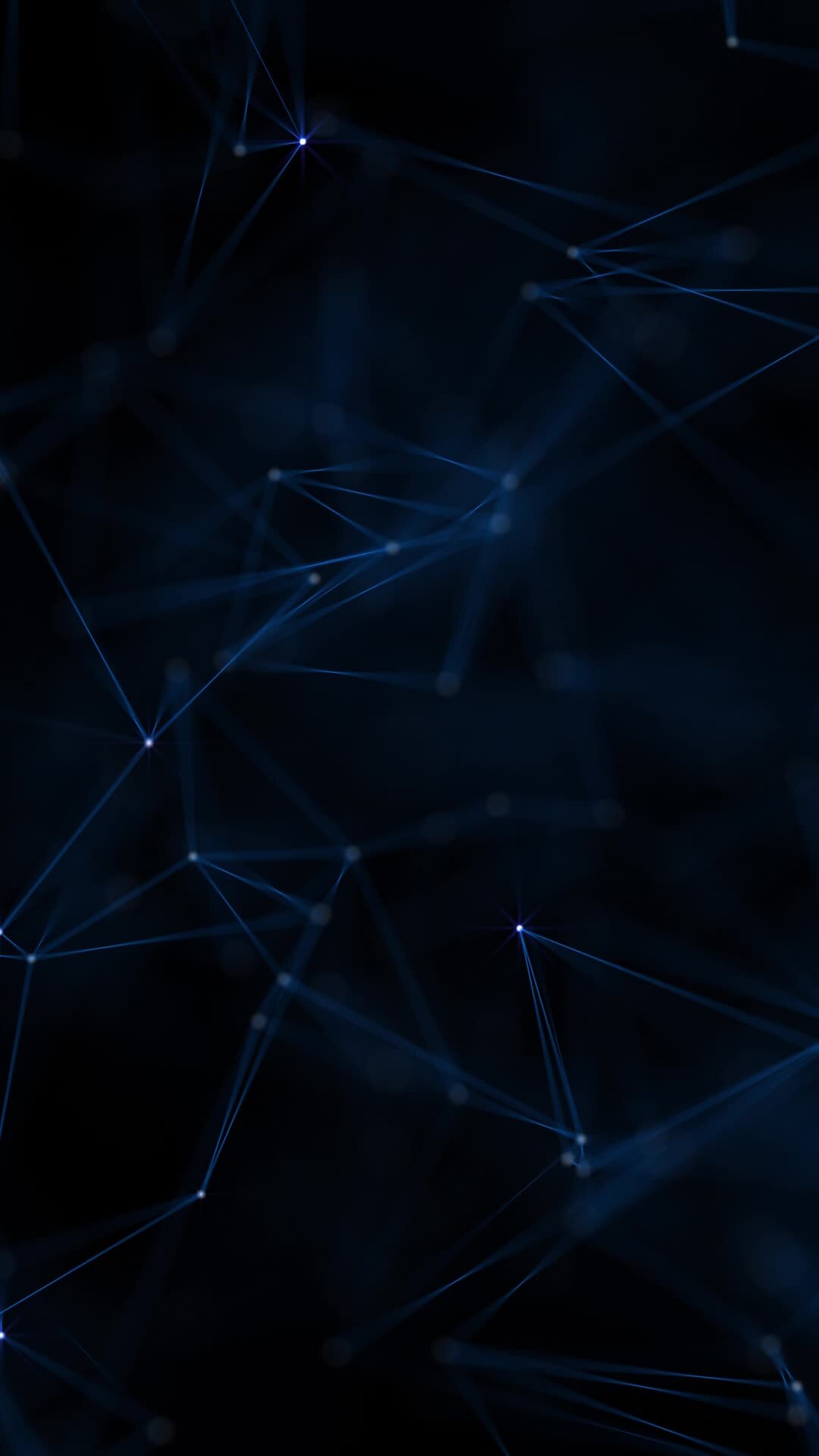 Vertical video - abstract plexus tech background with glowing blue connecting lines and dots or ...