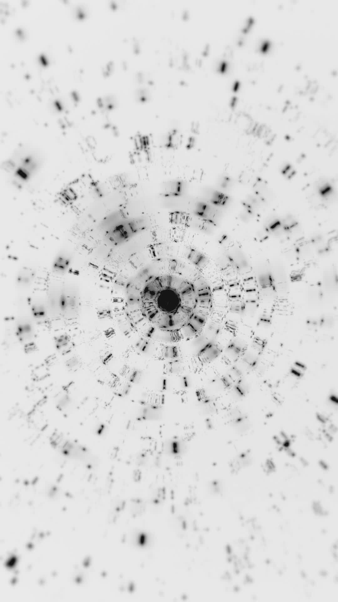 Vertical Video Abstract Black And White Rippling Particles Textured