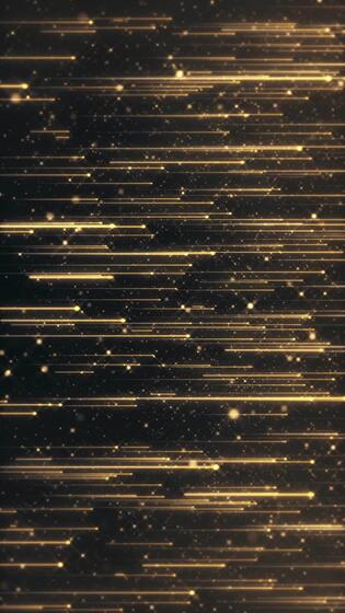 Vertical video - abstract background animation with glittering gold particles and shooting ...