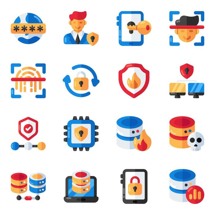 Data Icon Set Vector Art, Icons, and Graphics for Free Download