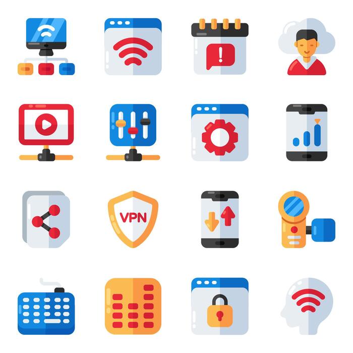 Data Icon Set Vector Art, Icons, and Graphics for Free Download