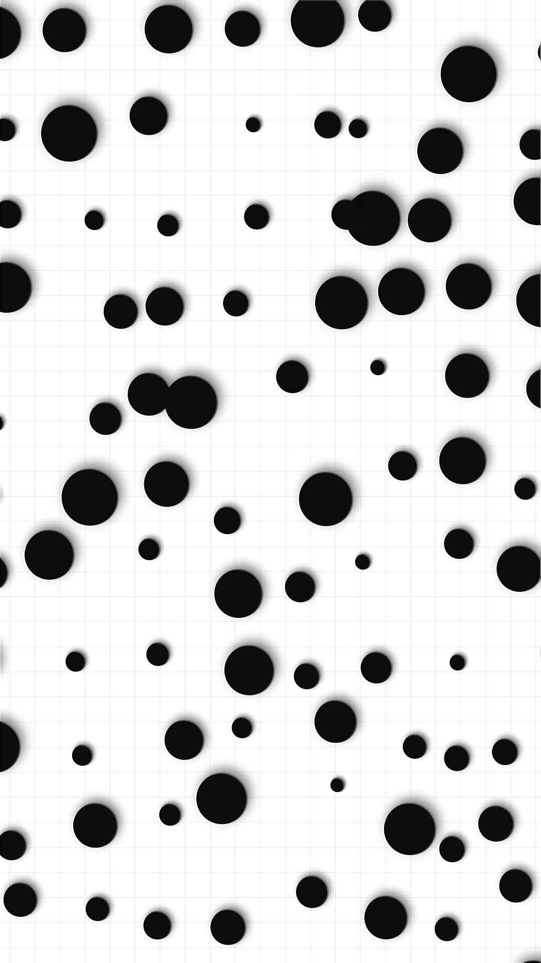 Vertical video - trendy abstract motion background animation with gently moving black dots on a ...