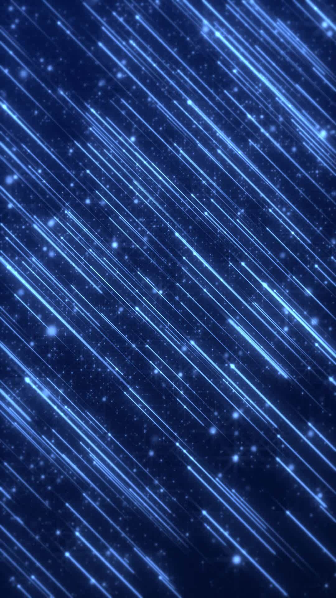Vertical video - abstract background animation with icy glittering particles and glowing blue ...