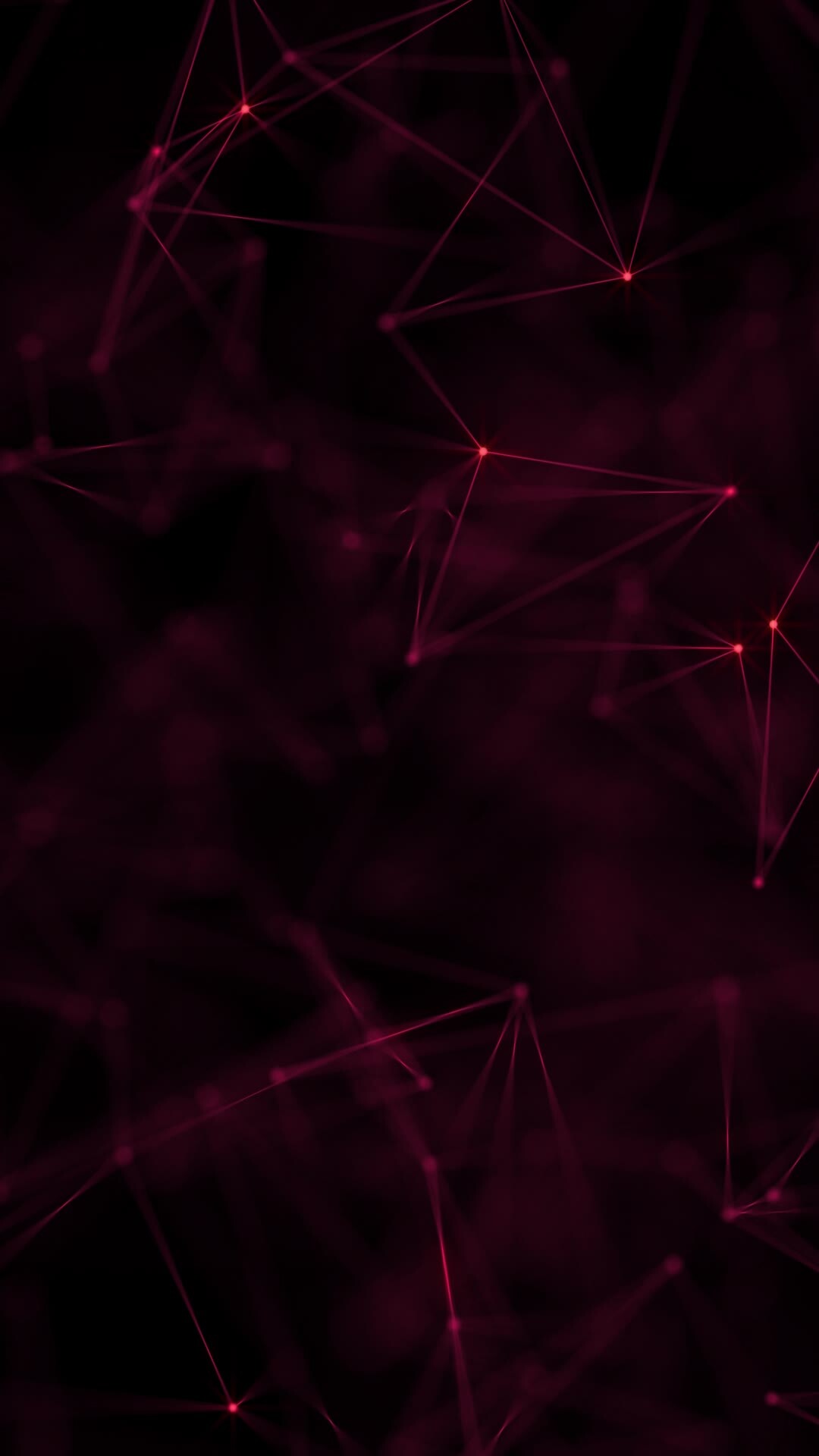 Vertical video - abstract plexus tech background with glowing red connecting lines and dots or ...