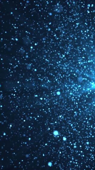 Vertical video - abstract background animation with glittering shiny blue particles and ...