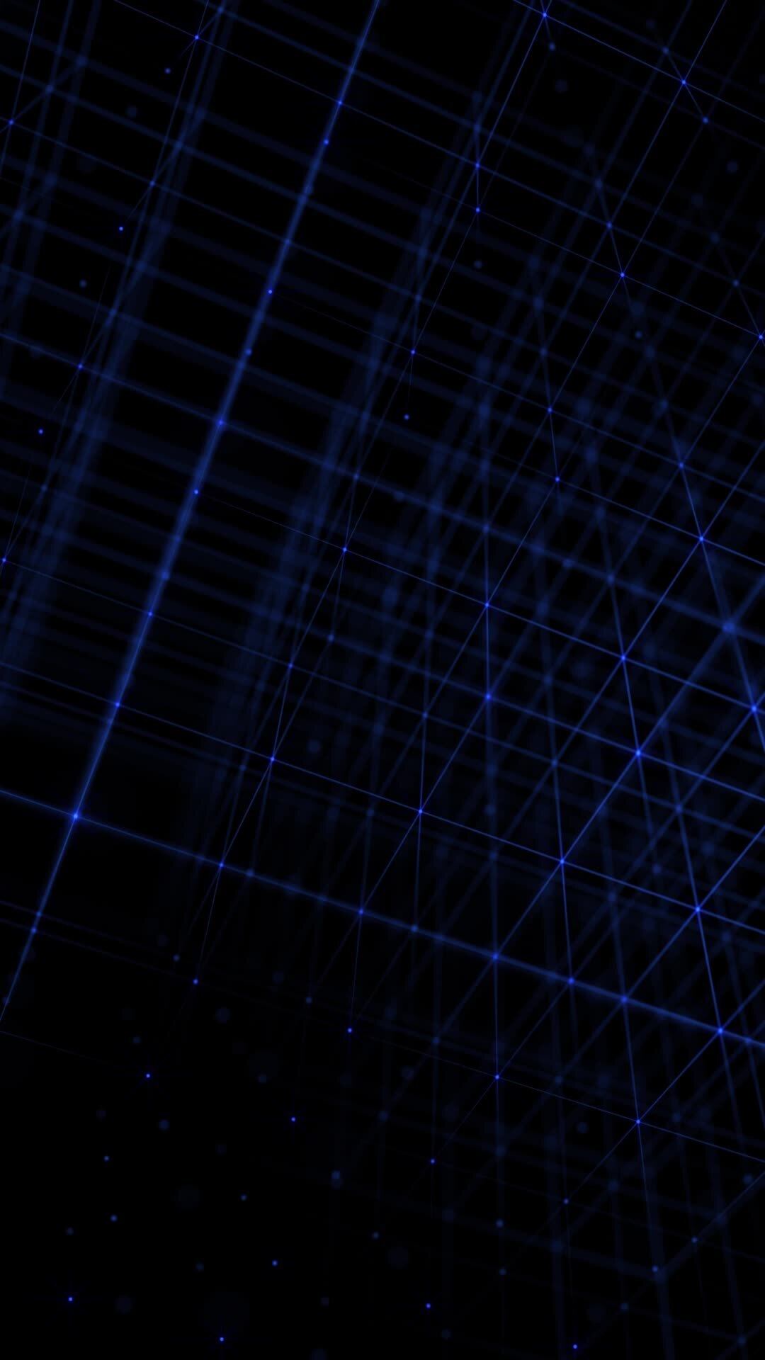 Vertical video - glowing blue cubic grid of digital data nodes and ... Vertical video - glowing blue cubic grid of digital data nodes and ...