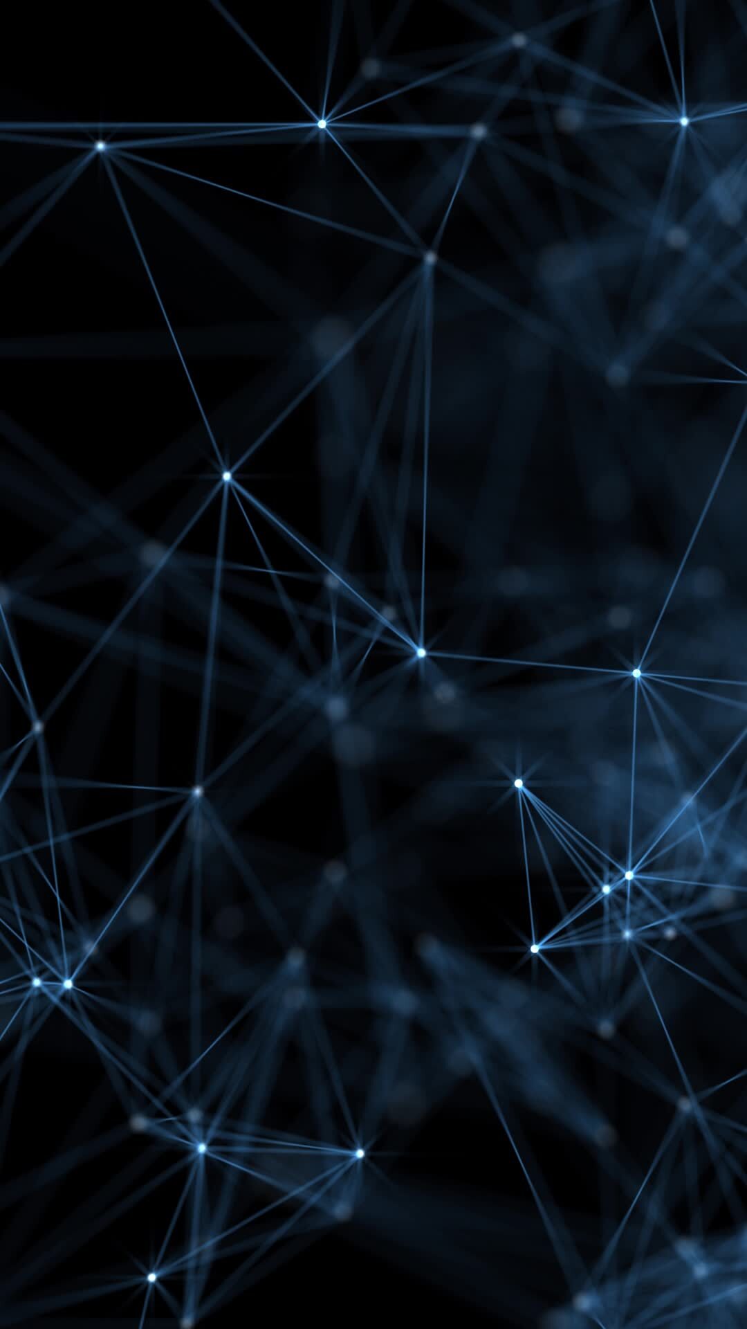 Vertical video - abstract plexus tech background with glowing blue ...