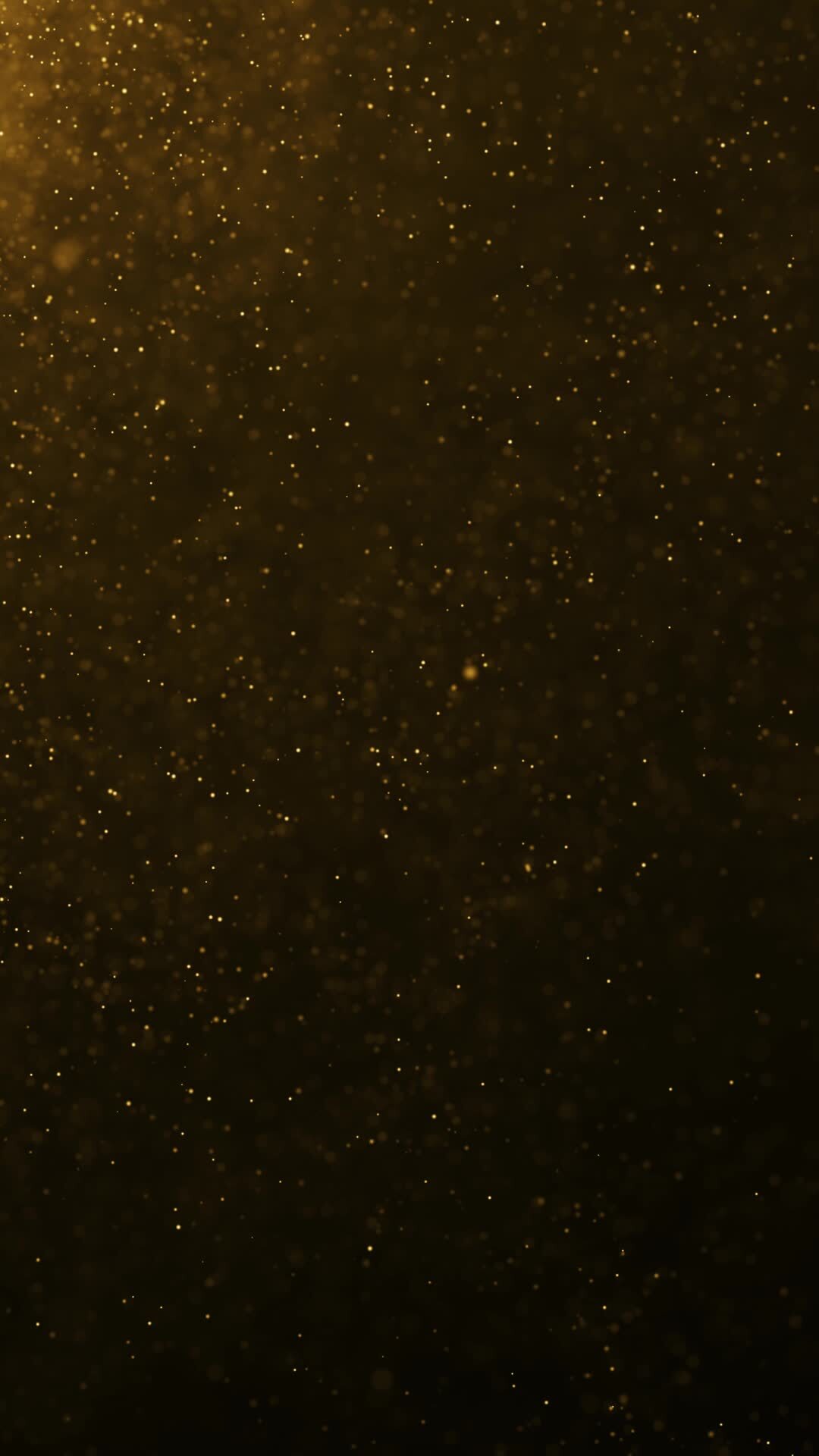 Vertical video - Abstract background animation with glittering shiny gold particles. This luxury ...