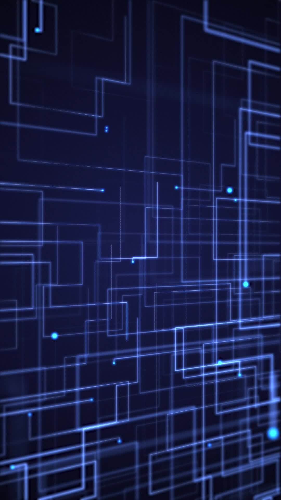 Vertical video - blue tech computer circuit board styled background ...