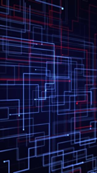 Vertical Video Abstract Blue Tech Computer Circuit Board Styled Background With Fast Moving